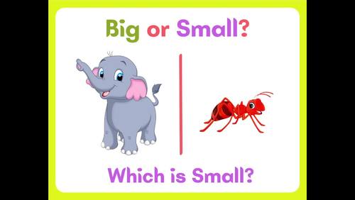 Big or Small? Basic Concepts for K & Prek kids. With Printables ...