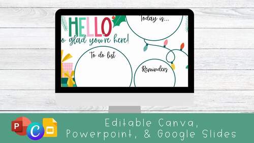 Editable December Morning Slides for Teachers | Christmas & Winter ...