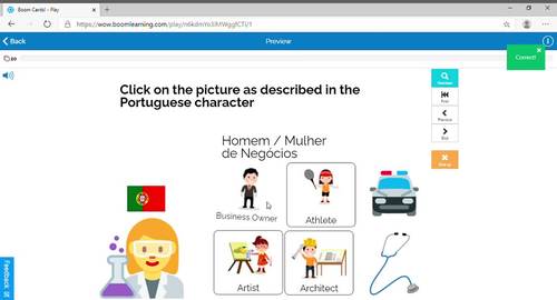 JOBS & OCCUPATIONS Portuguese BOOM Cards™ | Jobs BOOM Cards™ Portuguese