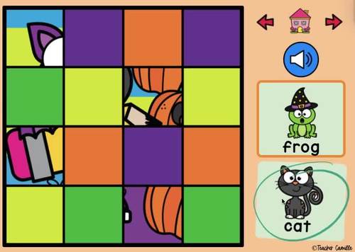 Halloween Puzzle Reveal: Auditory Closure - Boom™ Cards for Distance ...