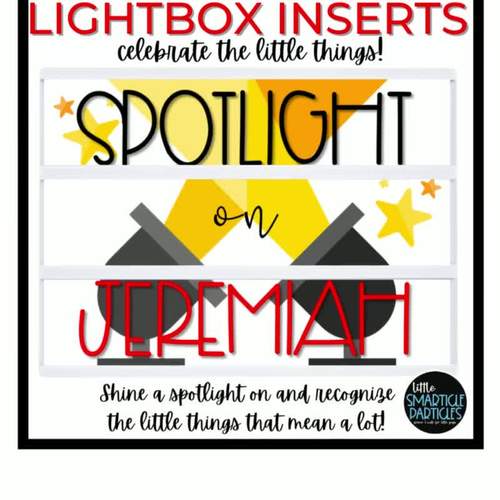 Lightbox Inserts - Student Spotlight by Little Smarticle Particles