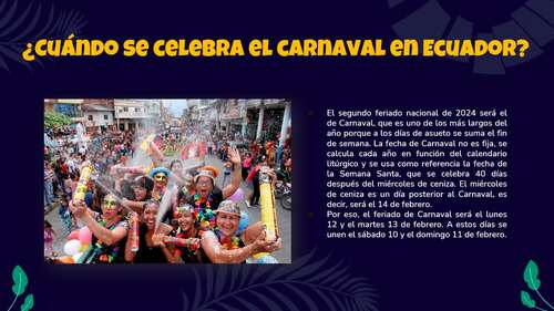 AP Spanish – El Carnaval en Ecuador (Práctica Integral) | TPT