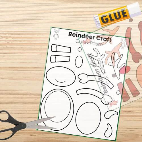 Reindeer Craft Template-Build a Reindeer-Winter Animal Bulletin Board ...
