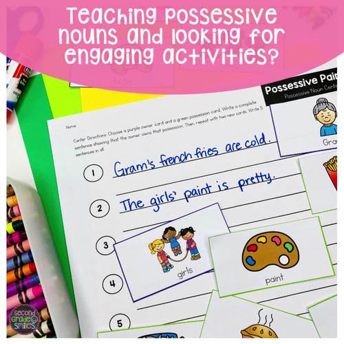 Possessive Nouns Centers - Possessive Noun Activities - Possessive Noun ...
