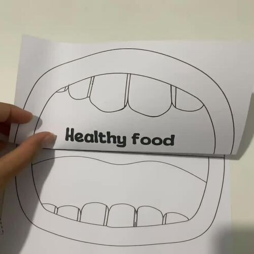 Healthy vs Unhealthy eating, Food sorting, flip book, individual ...
