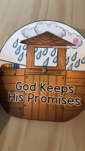 Noah's Ark Bible Story Rainbow Spinner for Families & Sunday School