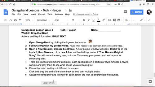 GarageBand How to Record and Compose Original Music in Class by Hauger ...
