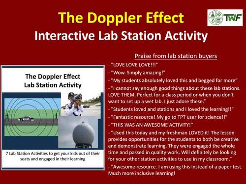 The Doppler Effect - 7 Lab Station Activities by Teach With Fergy