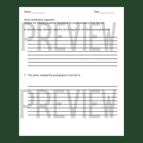 Scientist Isaac Newton-Biography- Reading Passage & Reading Comprehension