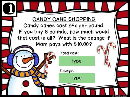 Christmas Math Problem Solving Fun Christmas Math Activity by Mrs Renz ...