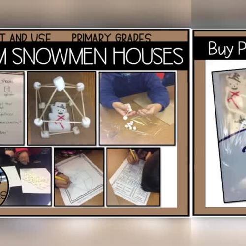Winter STEM Activity Building a Snowman Peep A Home by Beachy Dreams