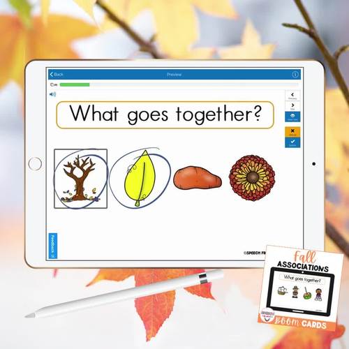 Fall Associations Boom Cards by Speech Friend | TPT