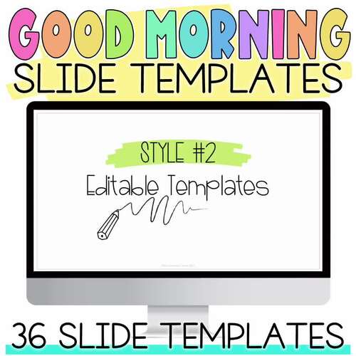 Morning Message Slides for Back to School by The Classroom Corner