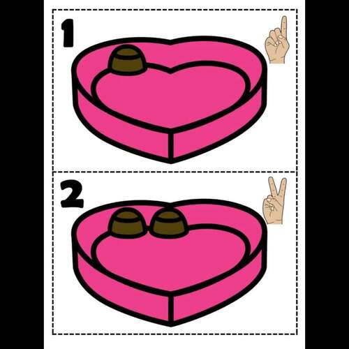 Box of Chocolates Counting Cards by Miss Roz Preschool Days | TPT