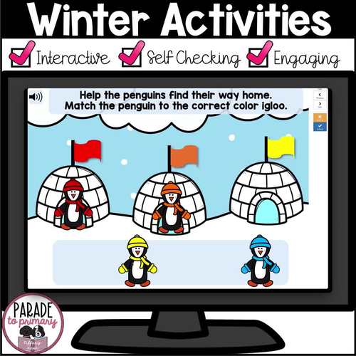 DIGITAL Winter Activities - Boom Cards - Preschool - Pre-K - Kindergarten