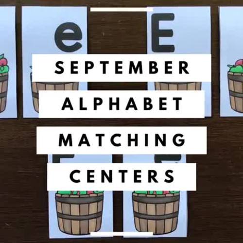 Alphabet Matching Center Uppercase & Lowercase Back to School ...