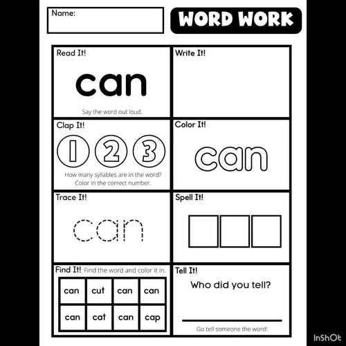 High-Frequency Sight Words {Dolch Pre-Primer + Primer} No Prep Worksheets