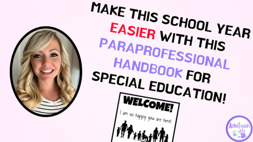 Paraprofessional Training Ideas Para Handbook and Presentation Special ...