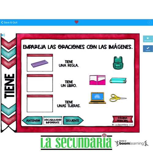 Spanish High Frequency Verbs | Super 7 TIENE | Boom Cards | Distance ...