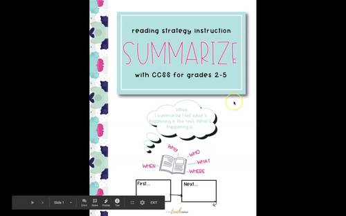 Summarizing Comprehension Strategy Digital and Reading Journal | TpT