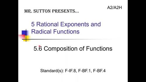 Composition of Functions by Mr Sutton Presents | TPT