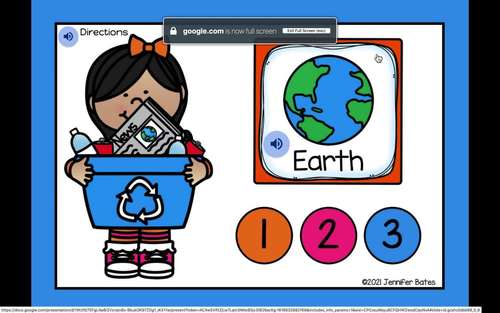 Earth Day Syllables Google Slides Distance Learning by Jennifer Bates