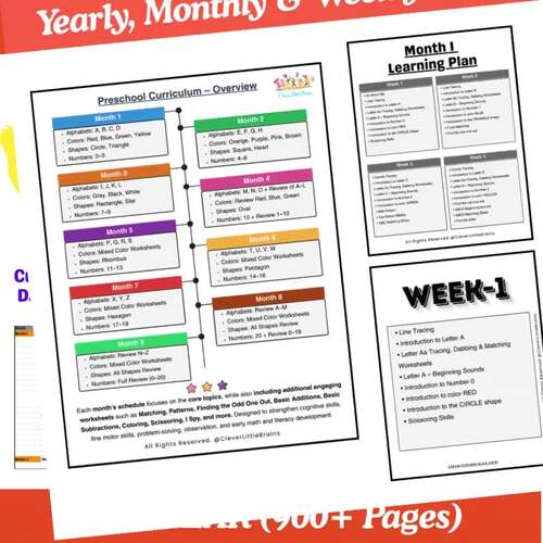 Preschool Curriculum Mega Bundle: Full Year (Day-by-Day) Learning Plan ...