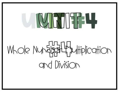 IM Grade 5 Math™ Unit 4 Learning Targets by Teaching with Lauren Ausby