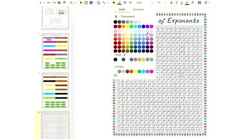 Easter Math Laws of Exponents/Exponent Rules Activity for Distance Learning