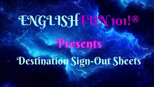 Math Themed Destination Sign-out Sheets by EnglishFun 101 | TPT