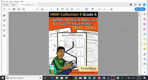 HMH Collections Grade 6 Collection 4 What Do Fish Have to Do Activities