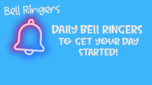 Daily Bell Ringers Reading Comprehension Warm up Digital Resources