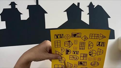 Haunted House Halloween Art Worksheet by Kerry Daley | TpT