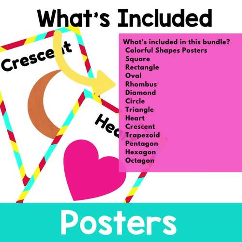 Shapes Posters with a Colorful Border by Savvy School Posters and ...