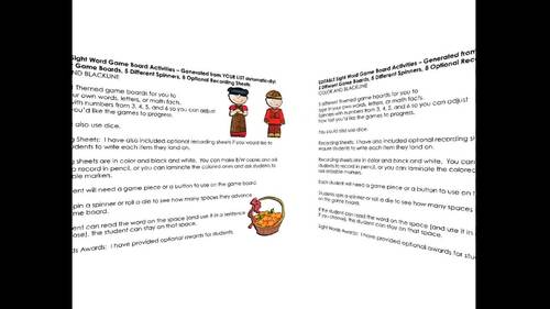 Chinese New Year Activities Sight Word Games EDITABLE Set 2 | TPT
