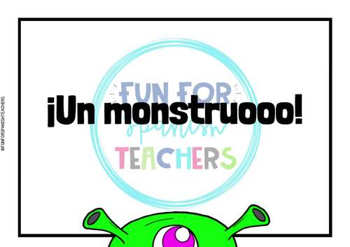 Parts of the Body in Spanish - Las partes del cuerpo - Story : Un monstruo