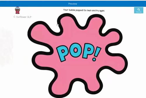 Bubblegum Pop Articulation Boom Cards for Speech Therapy by Sunflower SLP