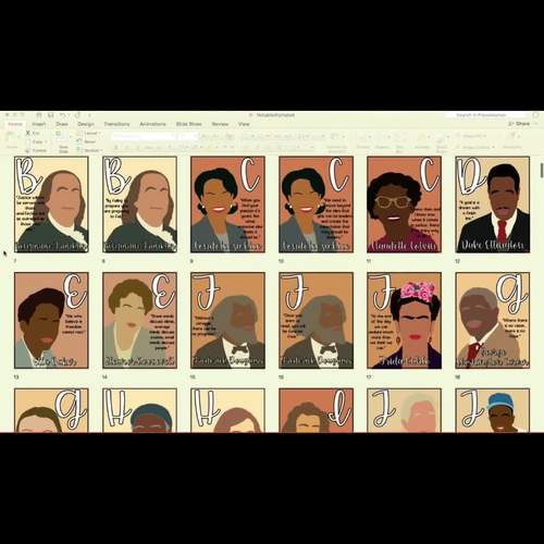 Cursive Alphabet Posters with Famous People and Quotes - Diversity ...