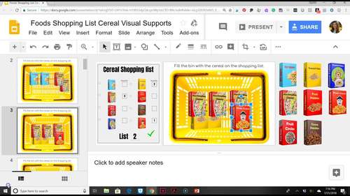 Special Education Grocery Store Shopping List: Cereal Aisle | TPT