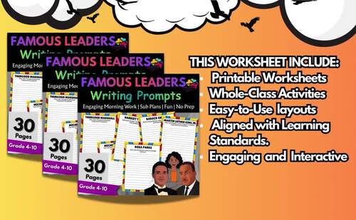 Famous African American Leaders Opinion Prompt Writing Worksheet 4th ...