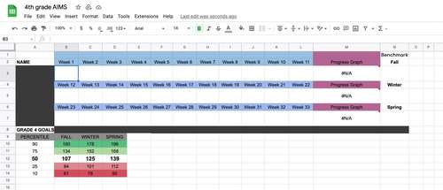 Digital Data Tracker AimsWeb 3rd grade by Jessica Wright | TPT