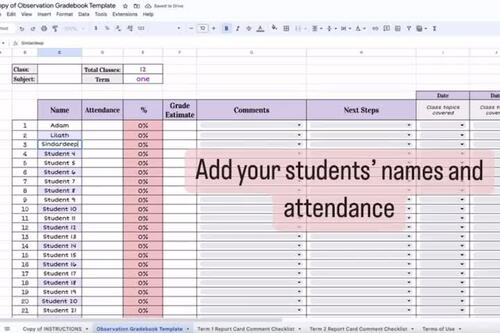 Digital Gradebook {Google Sheets & Editable} by Teach Tech Thrive