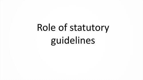 Yr.12 Legal Studies: Crime - Statutory guidelines | TPT