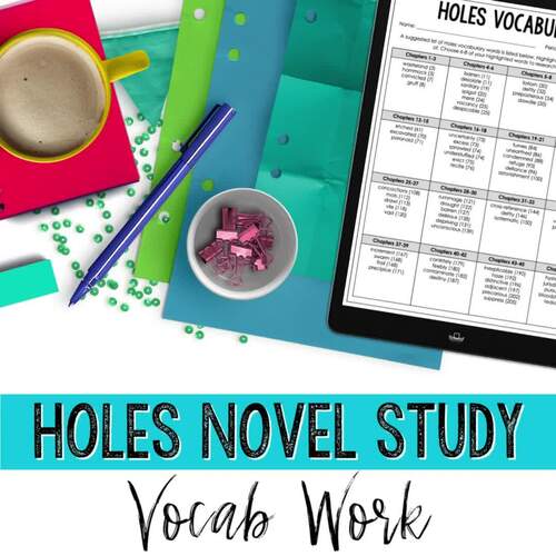 Holes Novel Study Vocabulary Activities Print and Digital by Hey Natayle