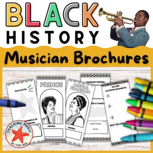 Black Musicians Research Brochure Activity Black History Month Music ...