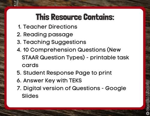 4th Gr.-Reading Comprehension- Fiction- STAAR New Question Types-Set #1