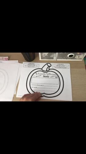 ESL Halloween Activities Writing Booklets Craft SPED Primary Newcomer