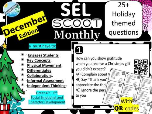 SCOOT - for ELA grammar review- Christmas themed QR codes - figurative ...