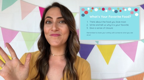 Opinion Writing Prompt- What's Your Favorite Food? by TeacherTink