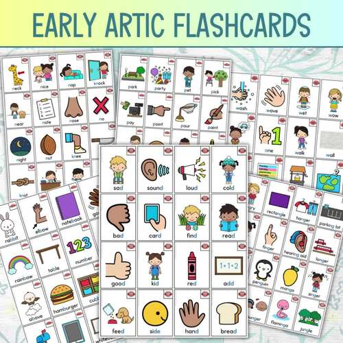 Early Sounds Articulation Flash Cards | Print and Digital | TPT